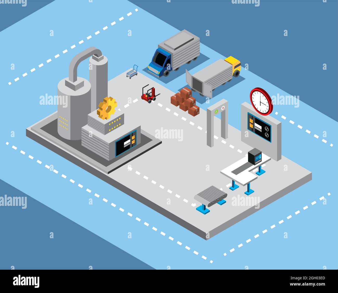 industrial production and distribution Stock Vector Image & Art - Alamy