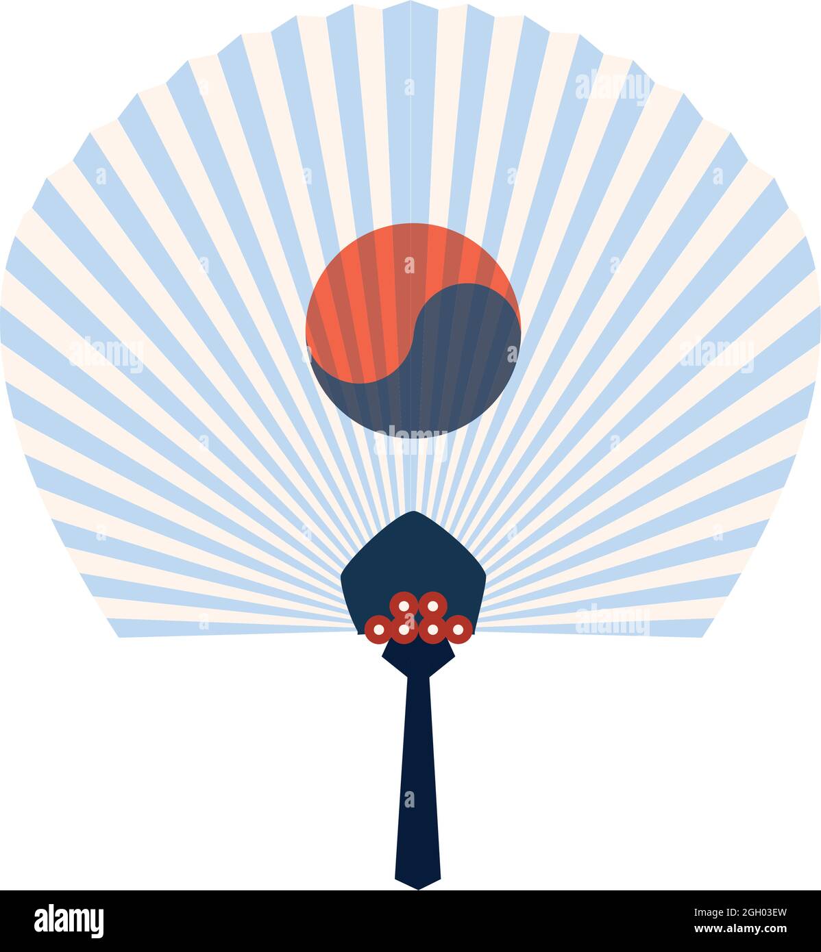korean fan flat icon Stock Vector Image & Art - Alamy