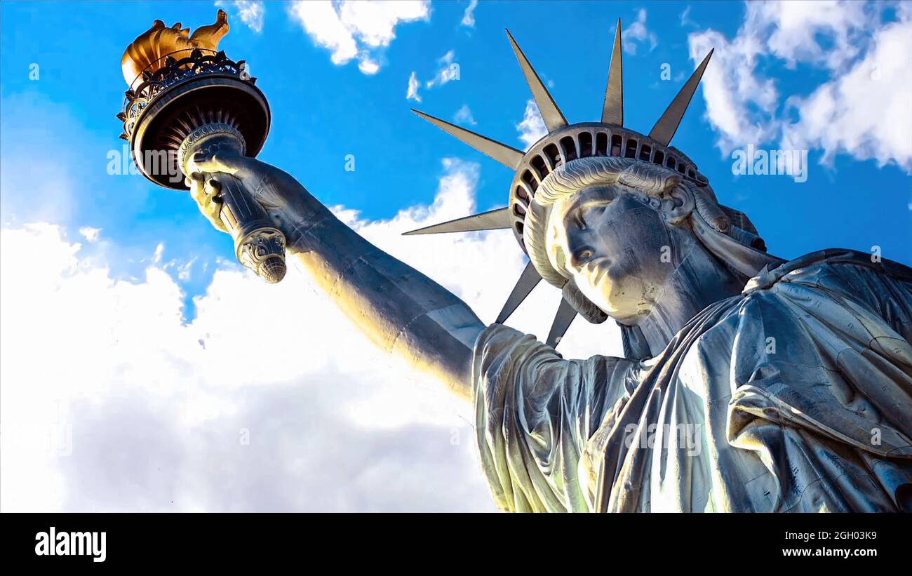 The Statue of Liberty is a colossal neoclassical sculpture on Liberty ...
