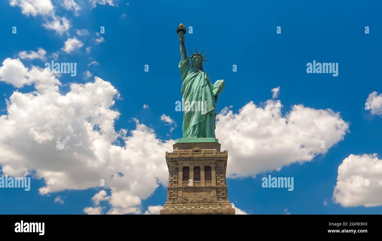The Statue of Liberty is a colossal neoclassical sculpture on Liberty ...