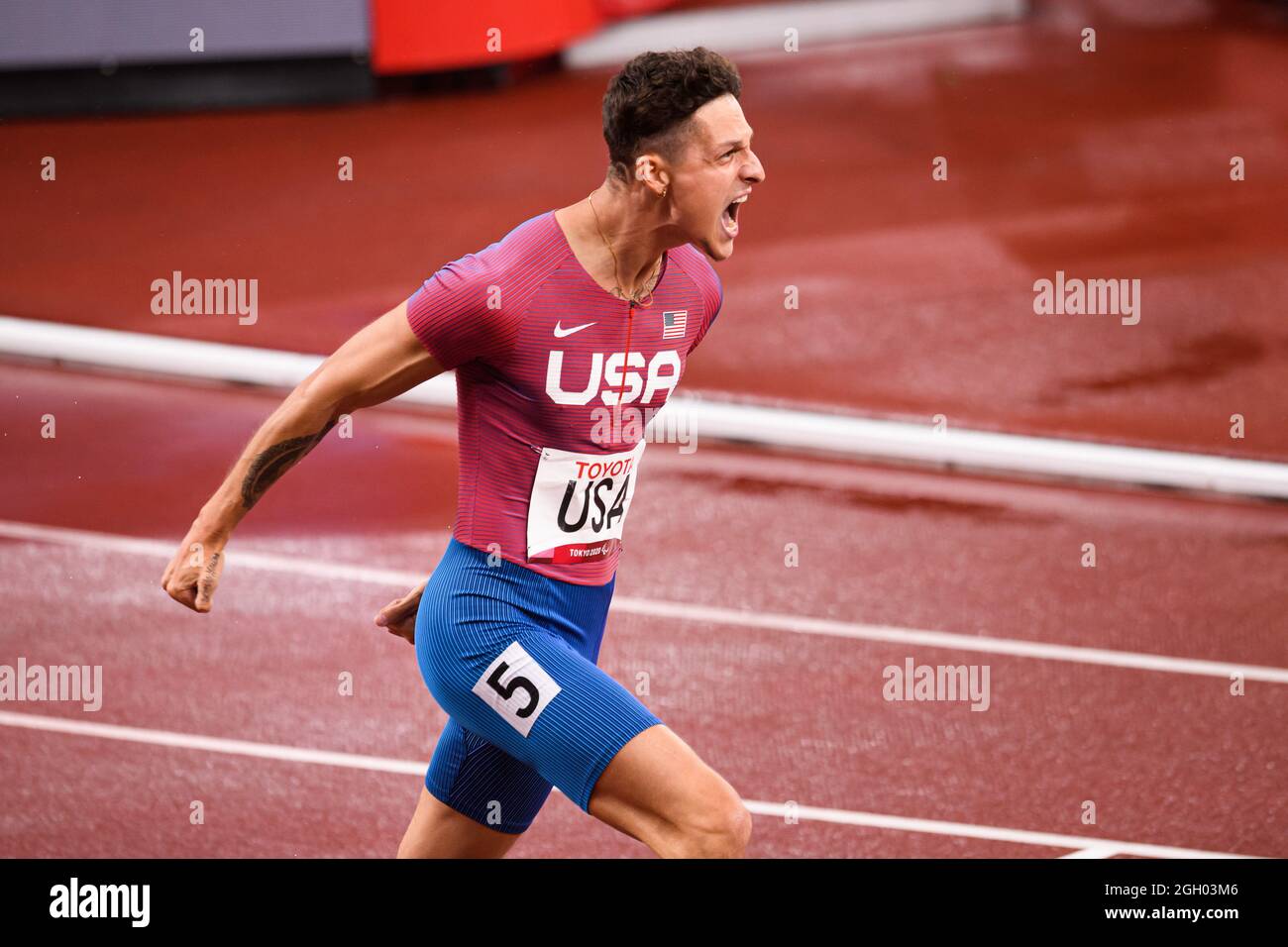 TOKYO, JAPAN. 03th Sep, 2021. Nick Mayhugh (USA) celebrates after ...