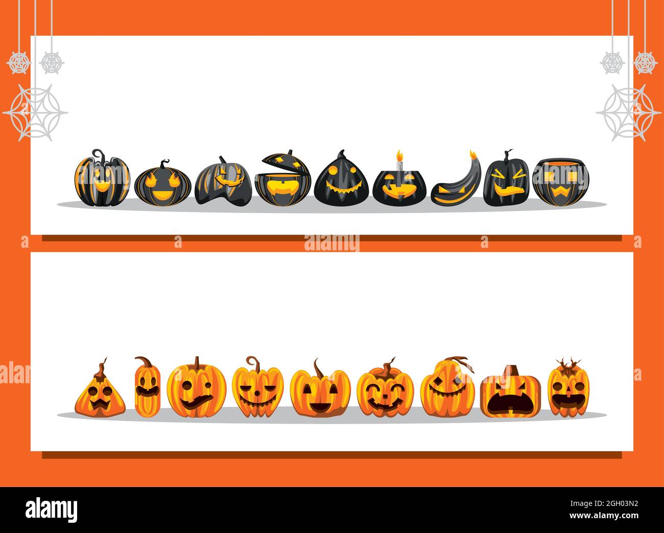 halloween pumpkins banner Stock Vector Image & Art - Alamy