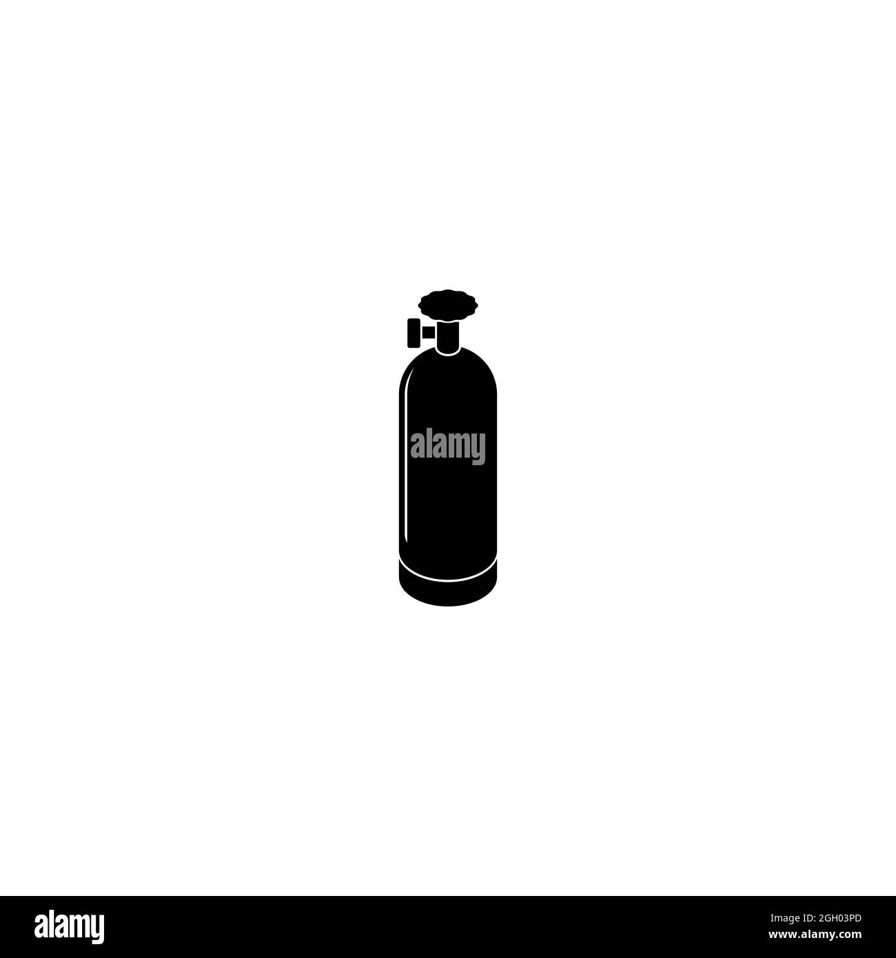 Oxygen Cylinder icon, Gas cylinder tank for all inert and mixed inert ...