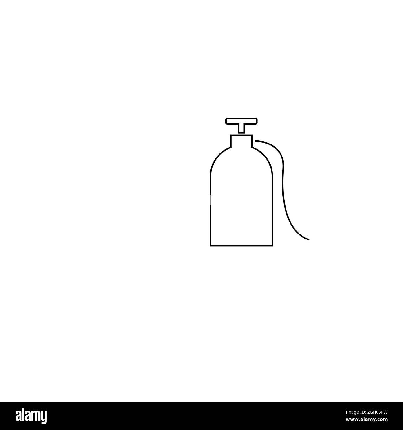 Oxygen Cylinder icon, Gas cylinder tank for all inert and mixed inert ...