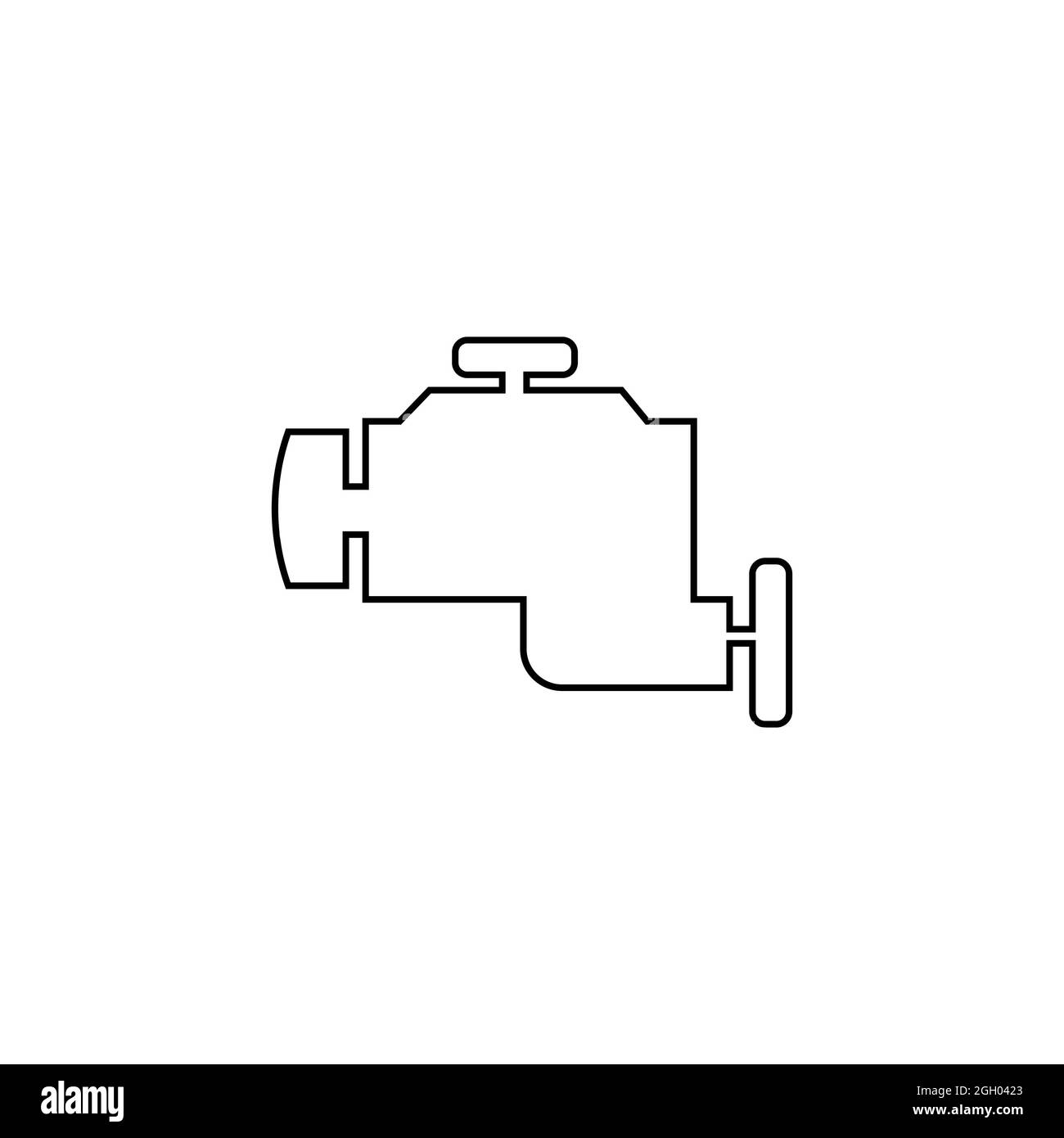 Illustration green fuel pump icon Cut Out Stock Images & Pictures - Alamy