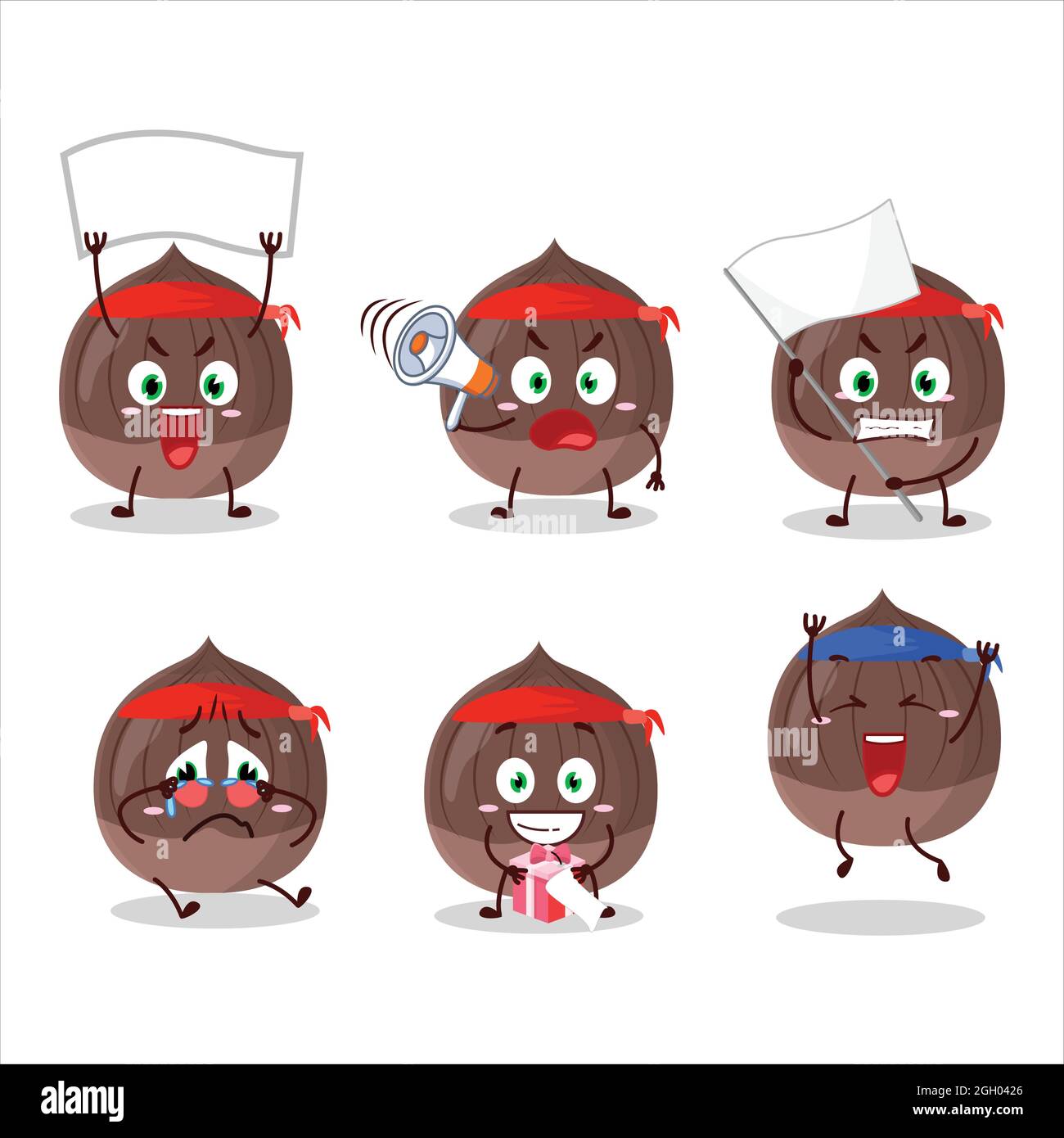 Mascot design style of chestnut character as an attractive supporter ...