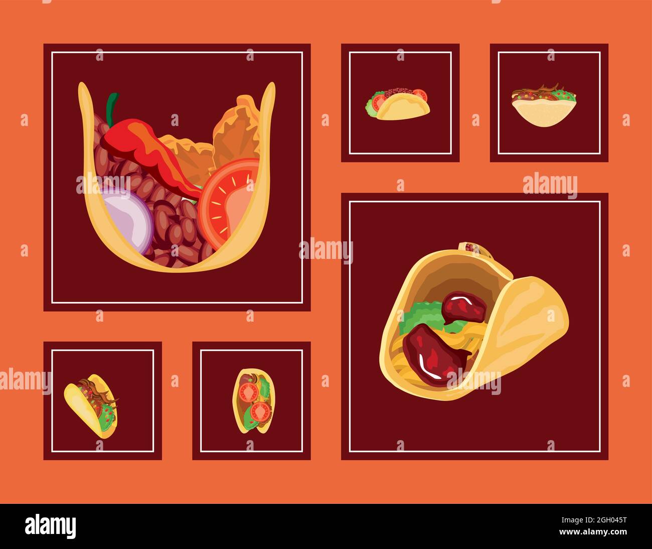 Tacos guacamole Stock Vector Images - Alamy