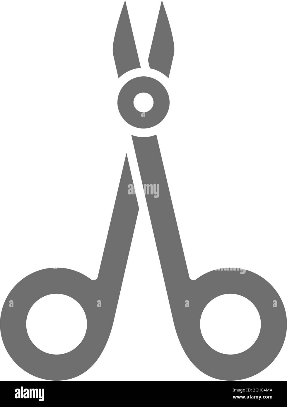 Vector surgical scissors, medical clamp, instruments for surgery grey ...