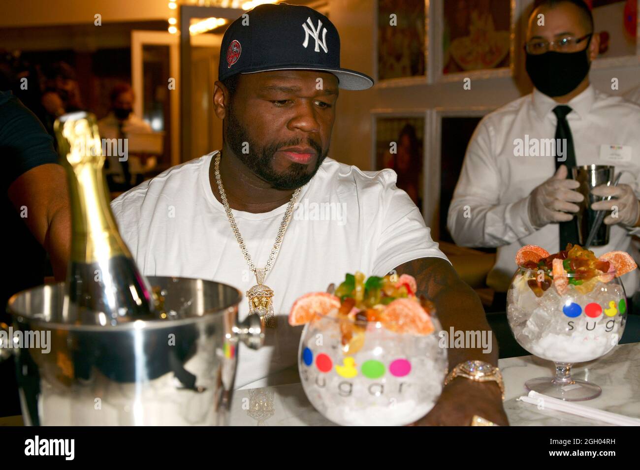 Las Vegas, NV, USA. 3rd Sep, 2021. Ê50 Cent Unveils Candy Shop Goblet ...