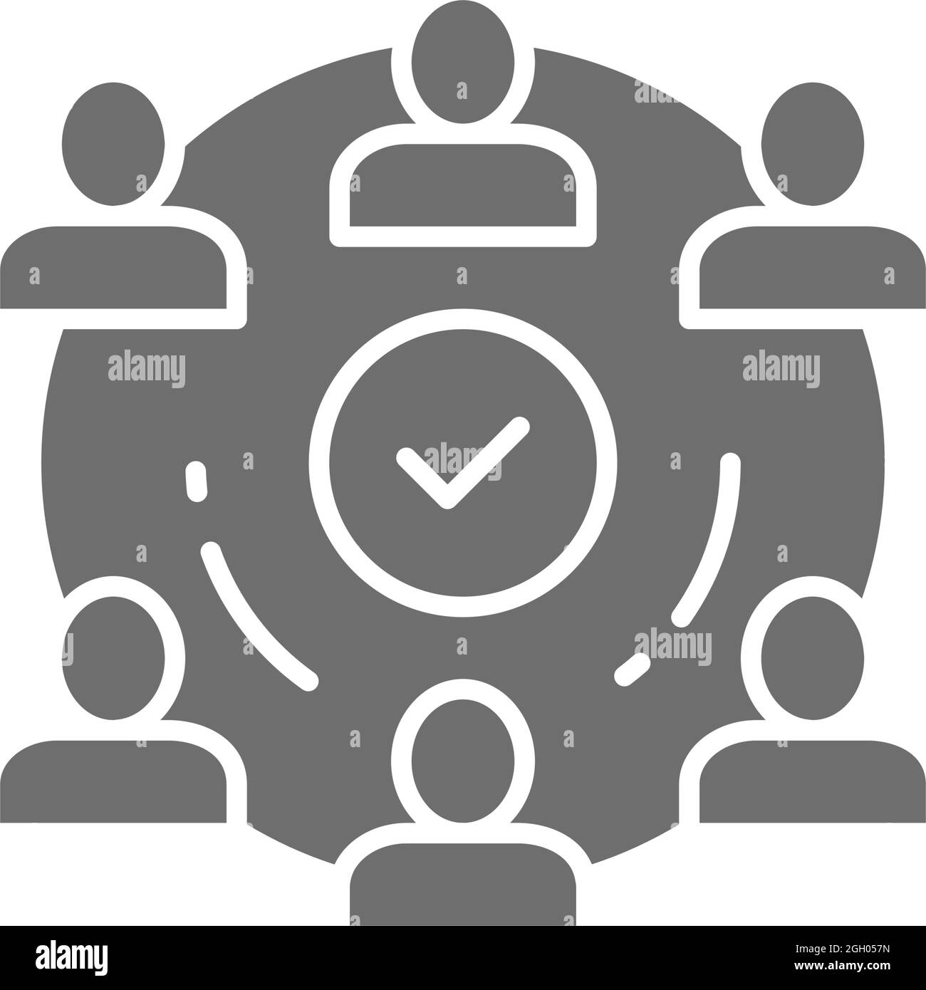 Vector people team in project grey icon Stock Vector Image & Art - Alamy