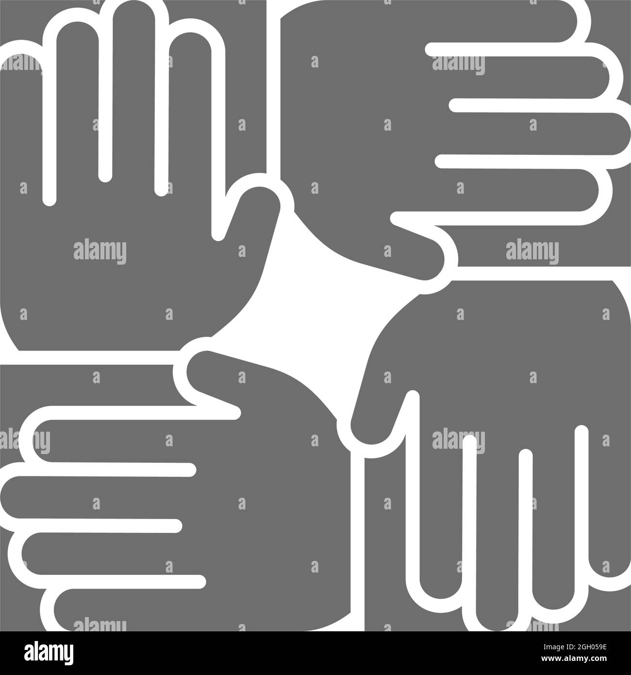 Teamwork grey icon. Isolated on white background Stock Vector Image ...