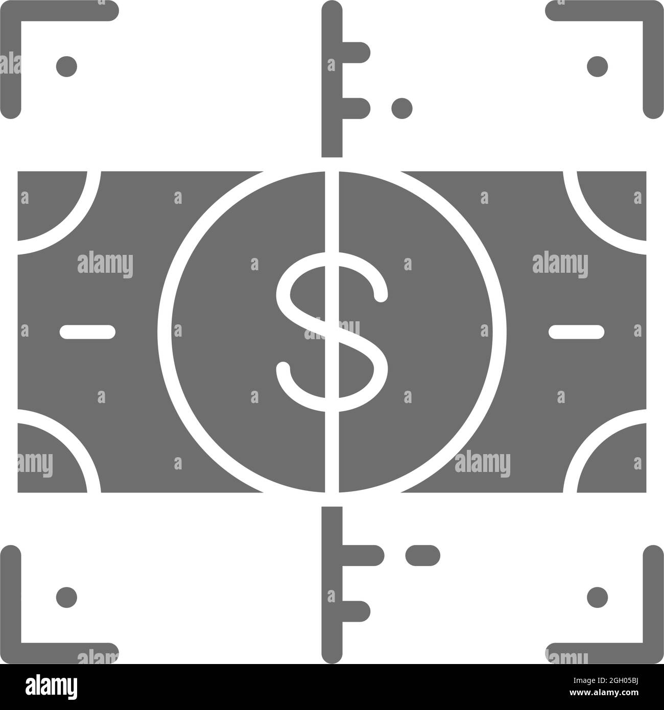 Vector verification money, check cash grey icon Stock Vector Image ...