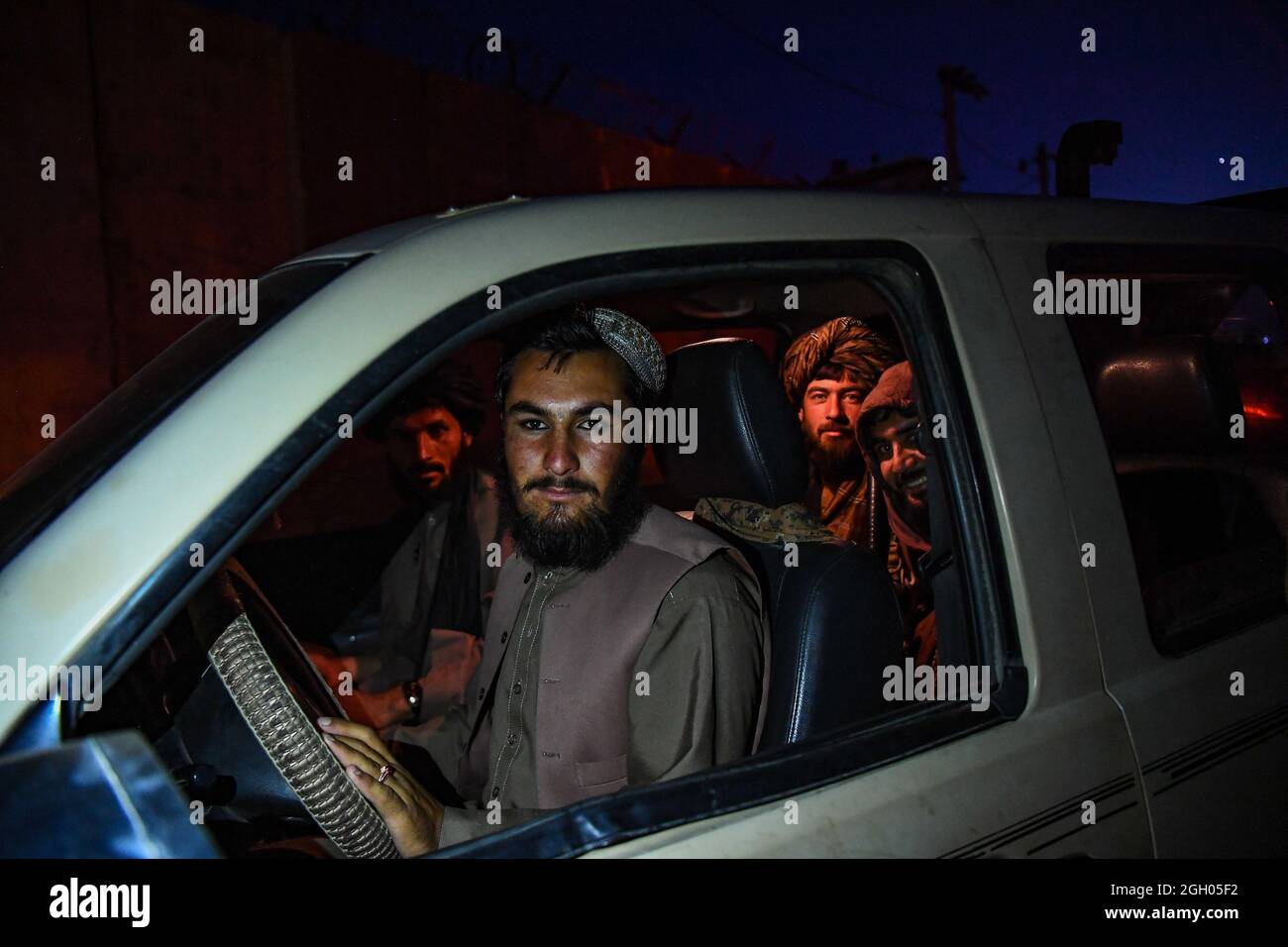 Taliban patrol in Bagram air base on September 1, 2021. Bagram, the ...