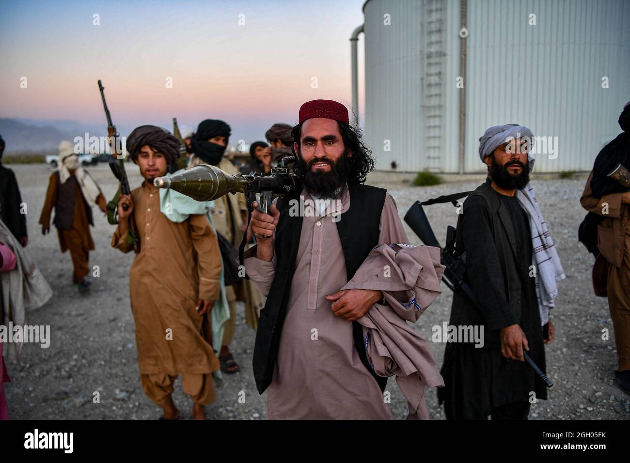 Taliban patrol in Bagram air base on September 1, 2021. Bagram, the ...