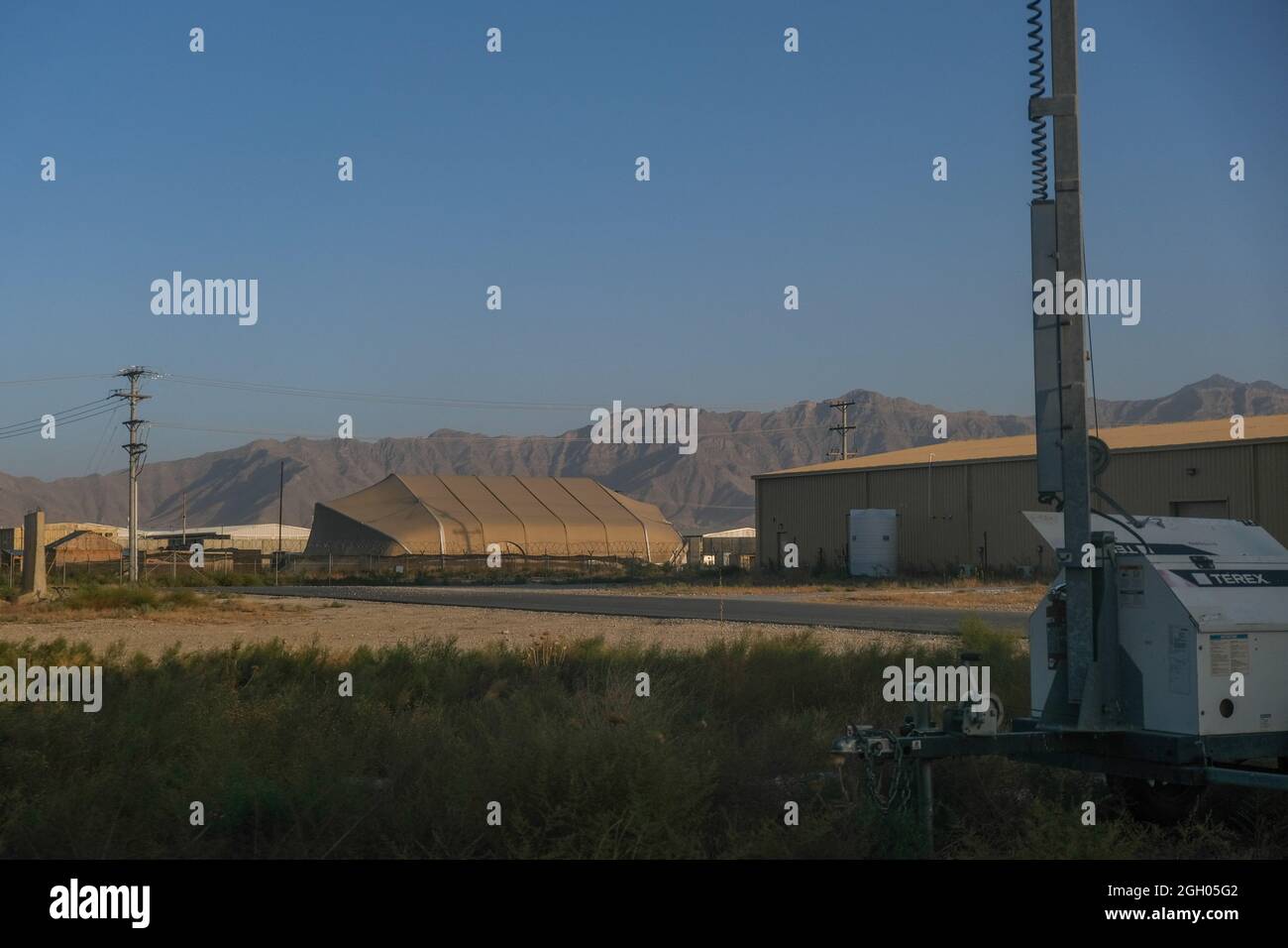 Taliban patrol in Bagram air base on September 1, 2021. Bagram, the ...