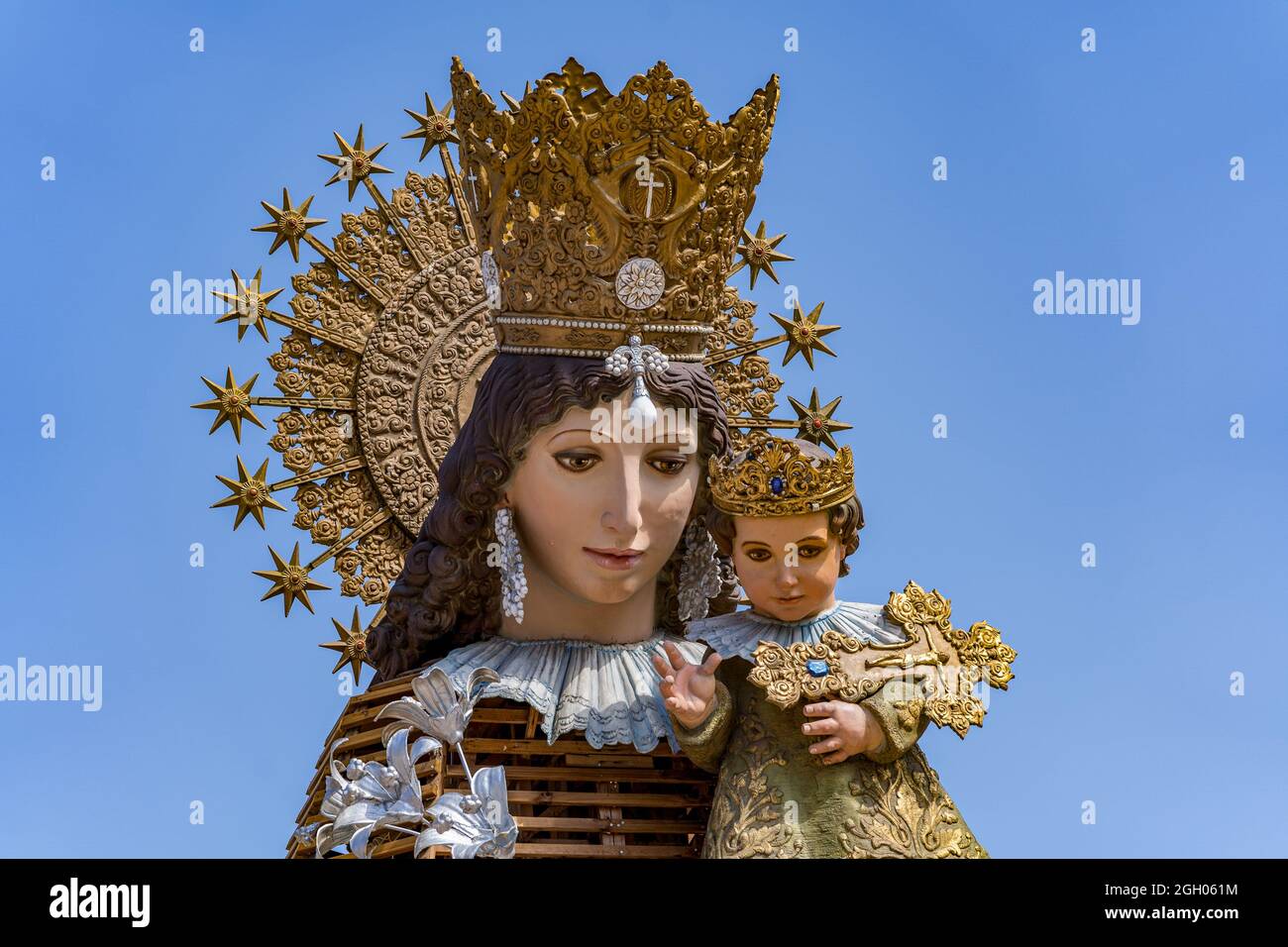 Valencia, Spain. 03rd Sep, 2021. A view of the Virgin at the Flower ...