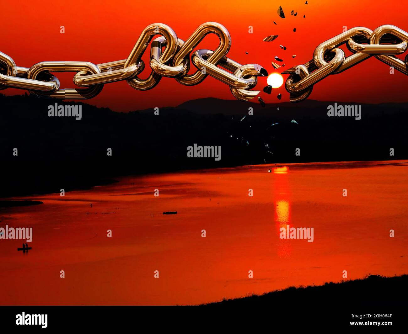 Breaking free silhouette hi-res stock photography and images - Alamy