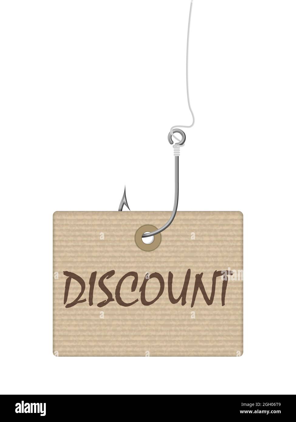 Discount tag on a white background. Vector illustration Stock Photo - Alamy