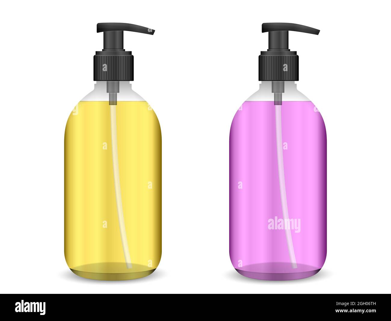 Liquid soap set on a white background. Vector illustration Stock Photo ...