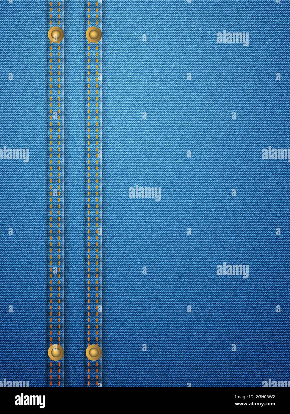 Blue denim background with stitch. Vector illustration Stock Photo - Alamy