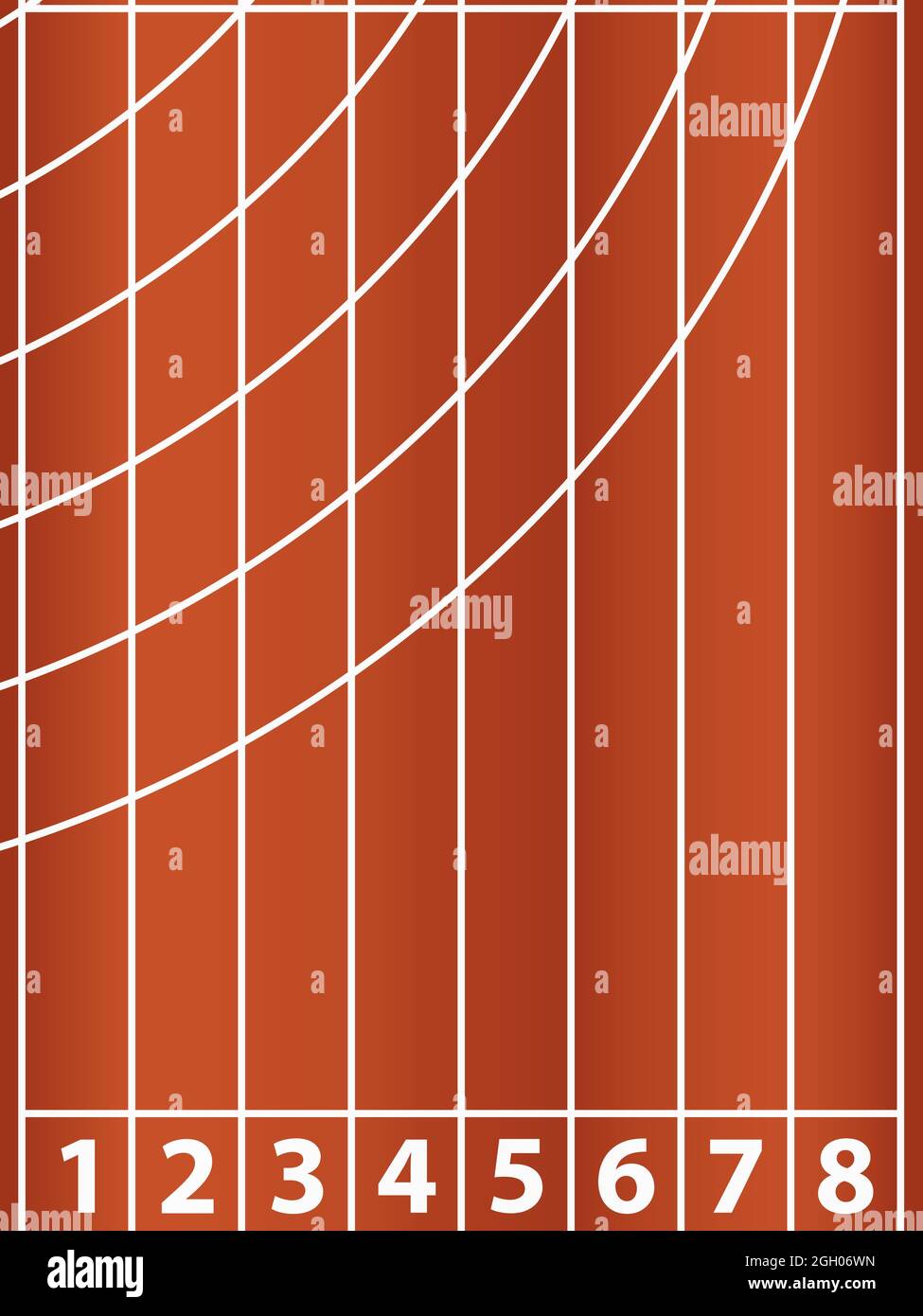 Number on the start of a running track. Vector illustration Stock Photo ...