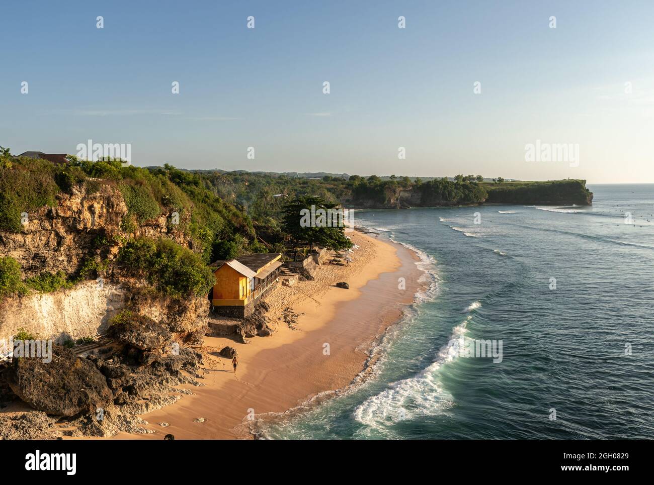 view from cliff to the tropical beach in Bali Stock Photo - Alamy