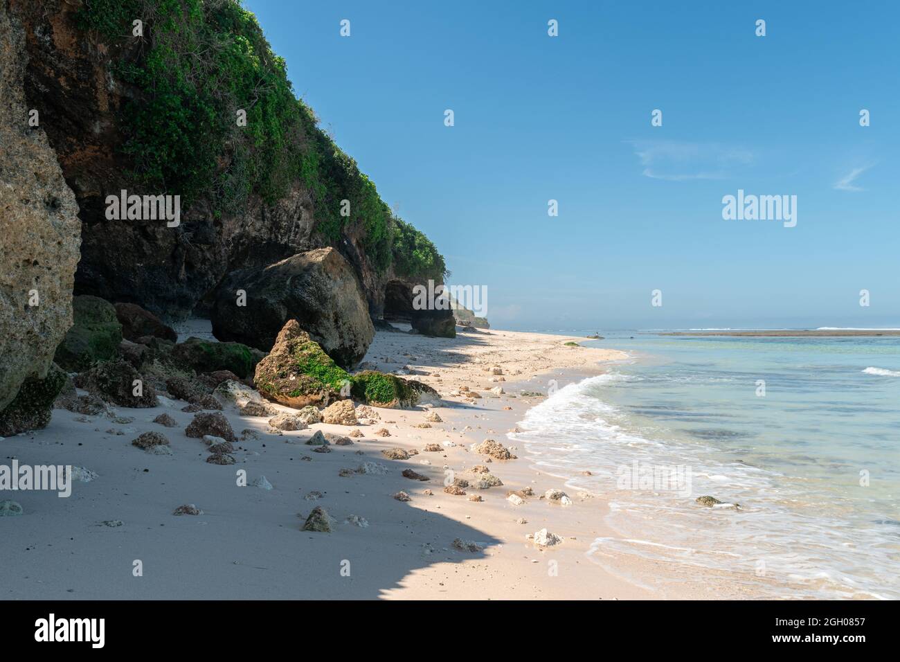 empty tropical beach in Bali Stock Photo - Alamy