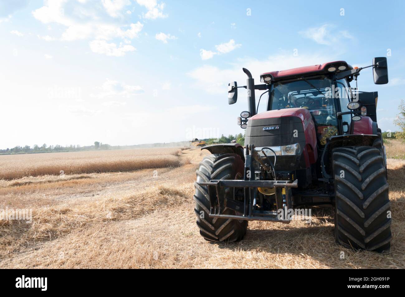A Case Tractor in a Field Stock Photo - Alamy