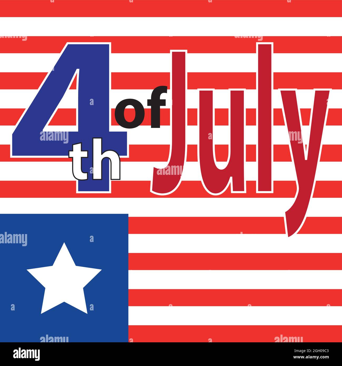 Fourth of July. Fourth of July celebration simple illustration. USA ...