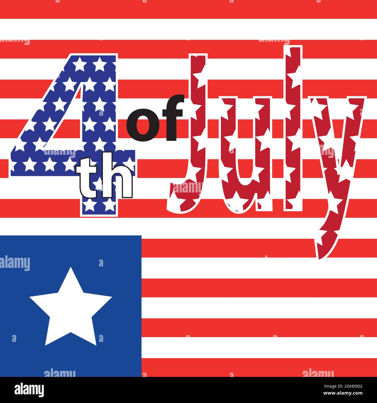 Fourth of July. Fourth of July celebration simple illustration. USA ...