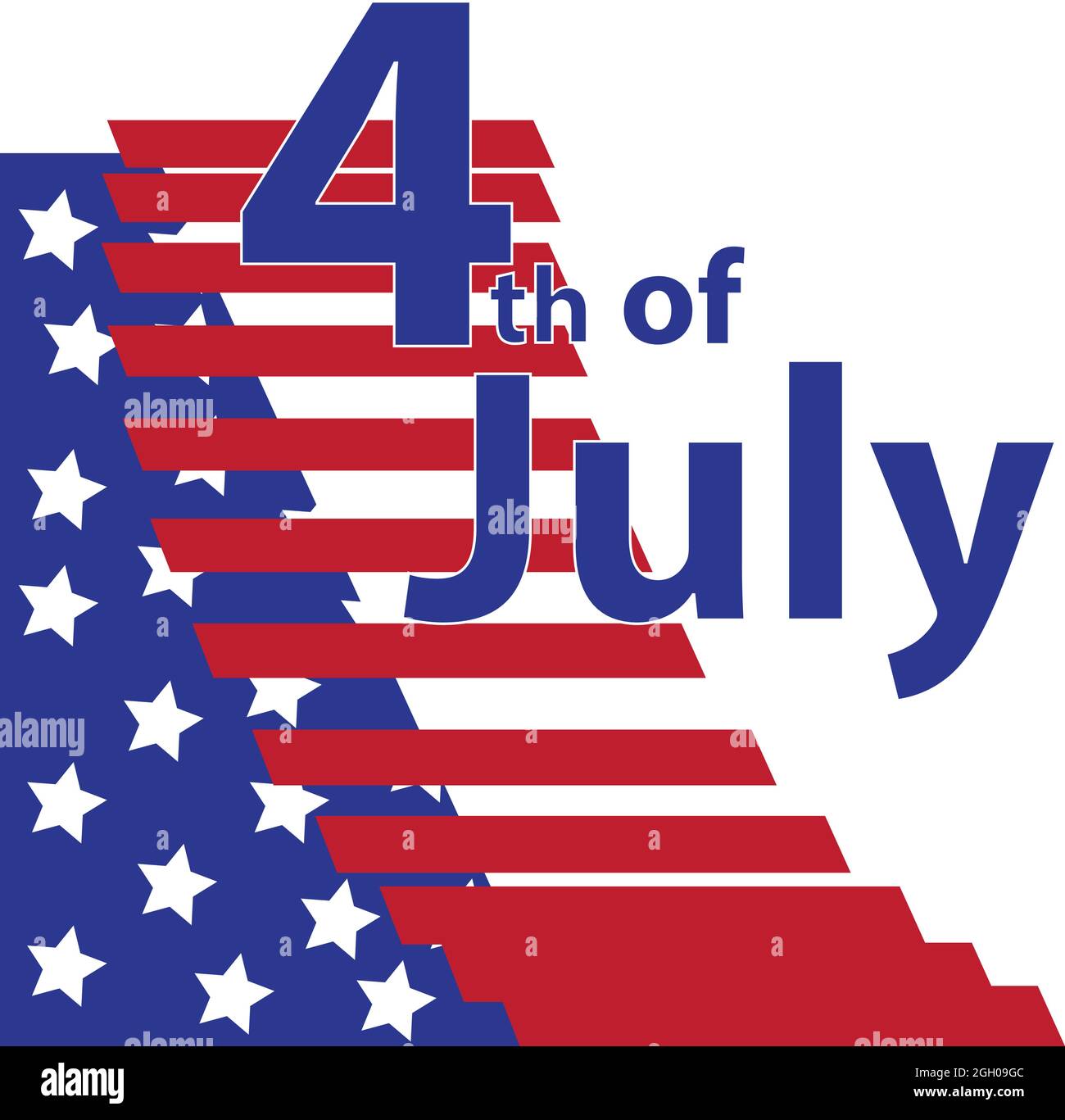 Fourth of July. Fourth of July celebration simple illustration. USA ...