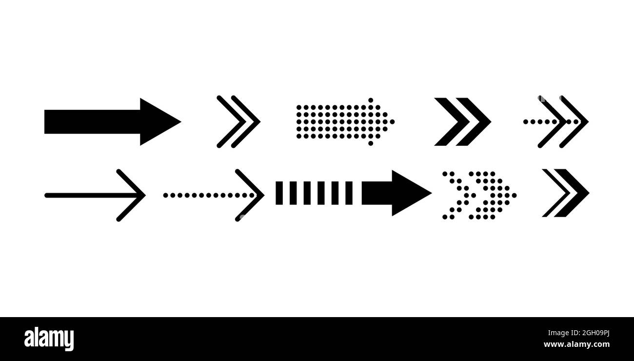 Arrows vector collection with elegant style and black color. EPS10 ...