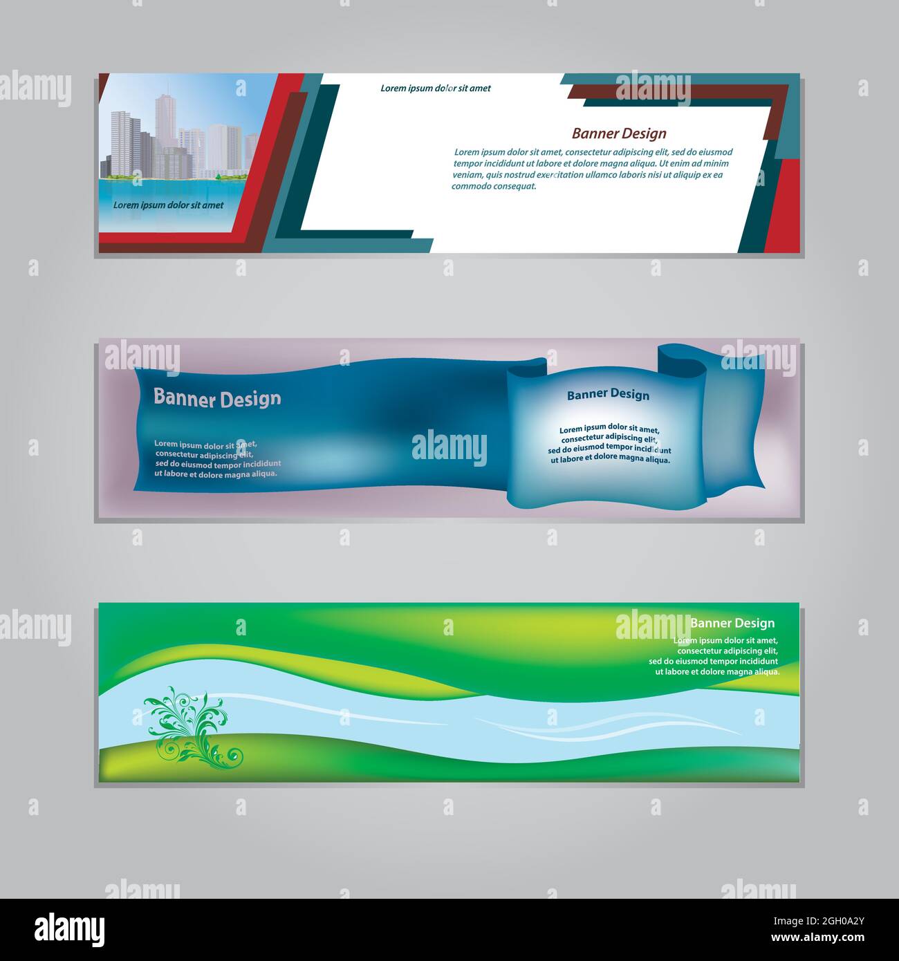 Vector abstract geometric design banner web template Stock Vector Image ...