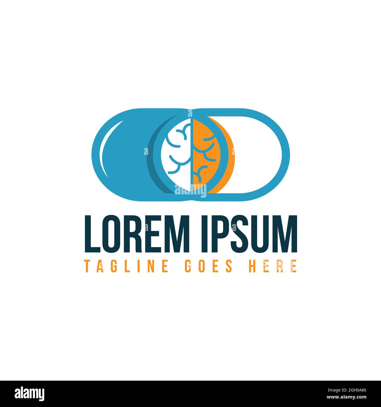 Brain drug pills brain symbol Stock Vector Images - Alamy