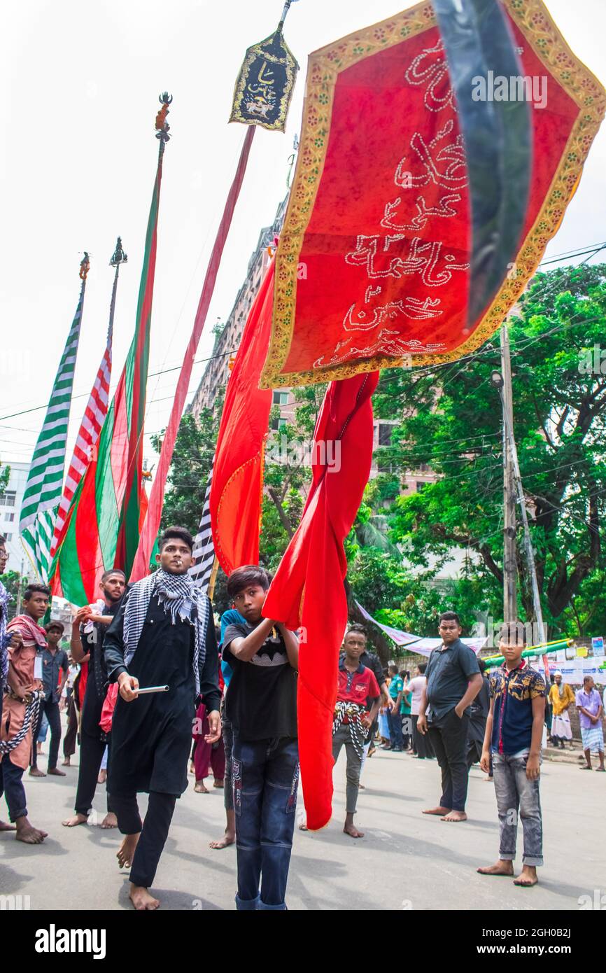 Yearly calm procession of Shia Muslims. Every year they celebrate this ...