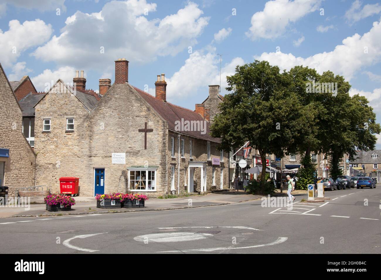 Views of The High Street in Witney, Oxfordshire in the UK Stock Photo ...