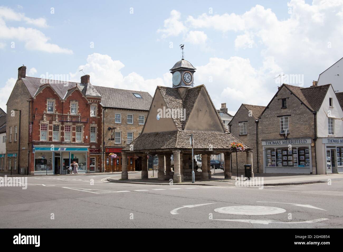 Views of the Witney Clock Tower and Witney Town Council Buildings at ...