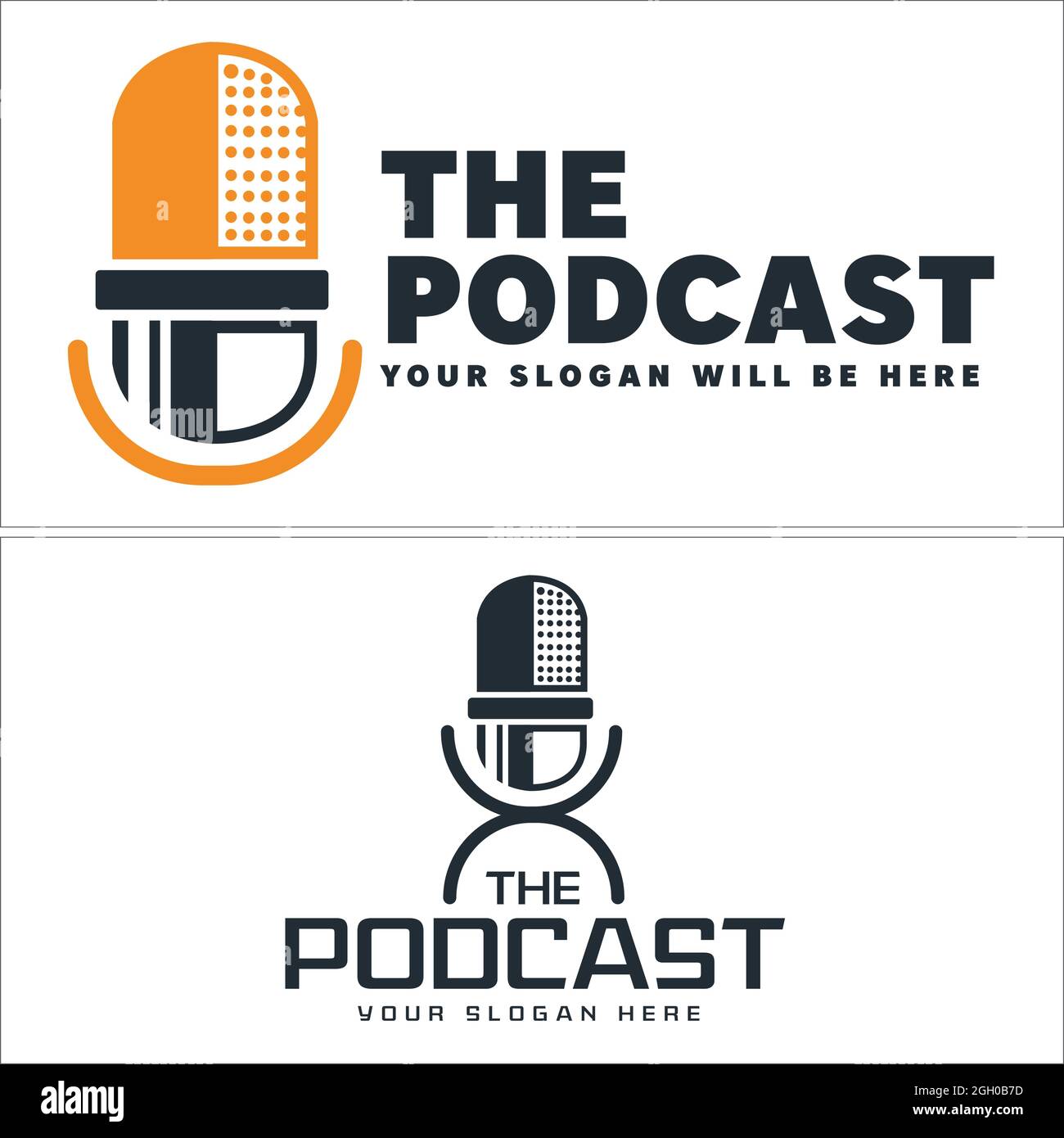 Podcast communications technology logo design Stock Vector Image & Art ...