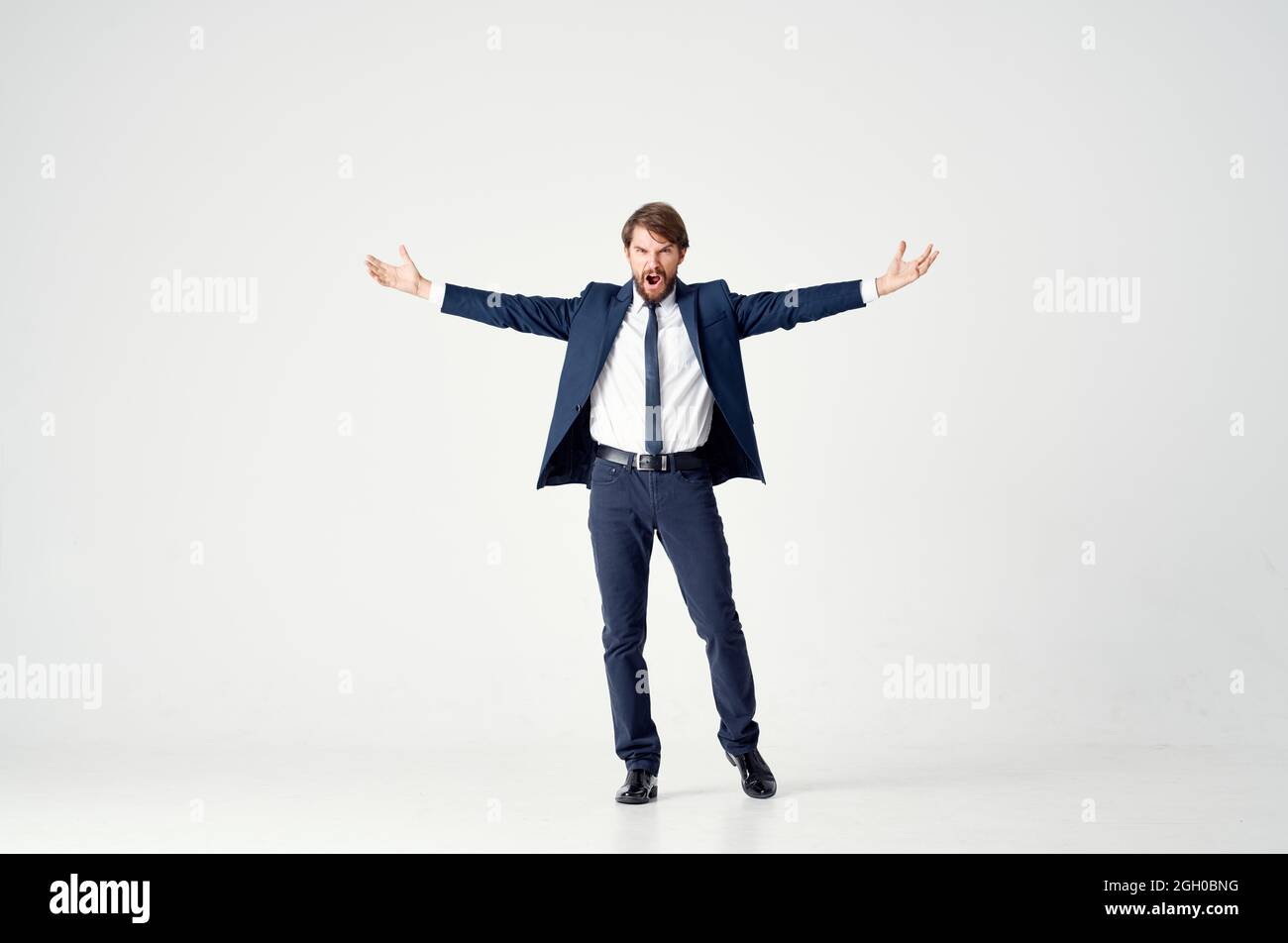 man in a suit manager Professional light background Stock Photo - Alamy