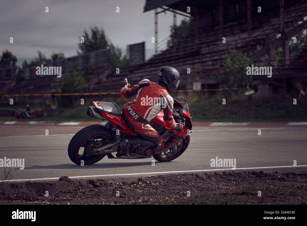 10-05-2021 Lithuania, Kaunas MotoGP rider, Motorcyclist rides at fast sport bike Stock Photo - Alamy