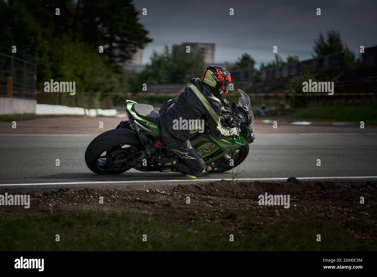 10-05-2021 Lithuania, Kaunas MotoGP rider, Motorcyclist rides at fast sport bike Stock Photo - Alamy