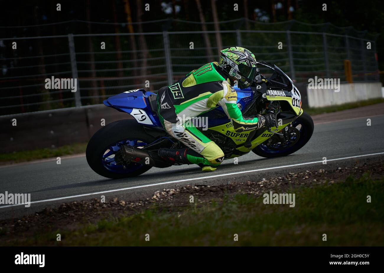 10-05-2021 Lithuania, Kaunas MotoGP rider, Motorcyclist rides at fast sport bike Stock Photo - Alamy