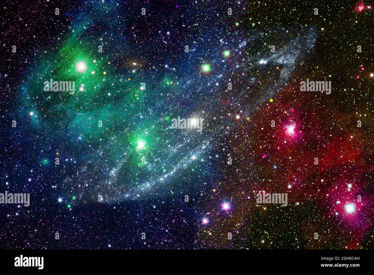 Space background with red nebula and stars. Elements of this image ...