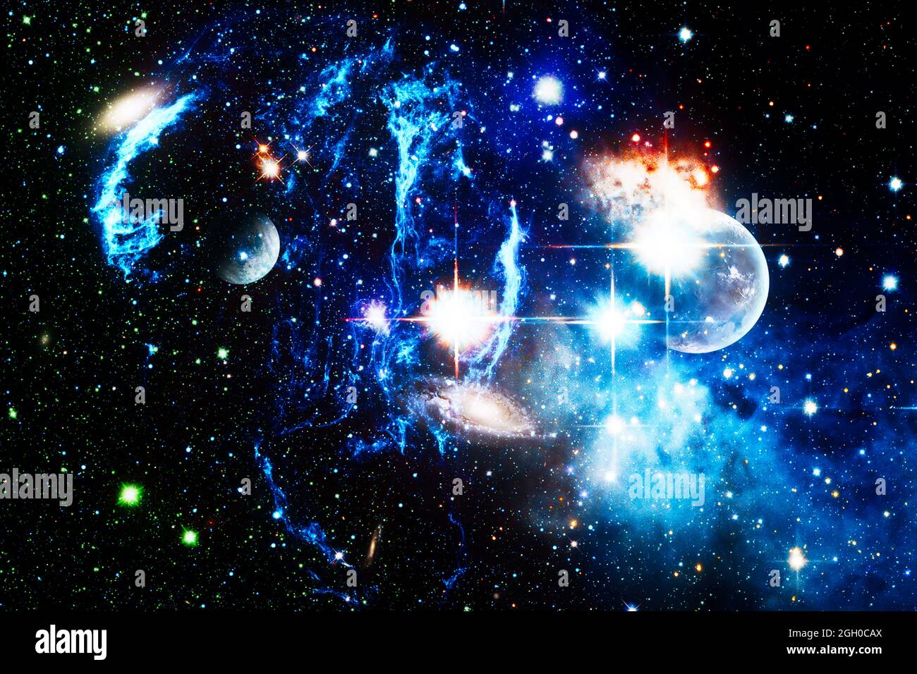 Space background with red nebula and stars. Elements of this image ...