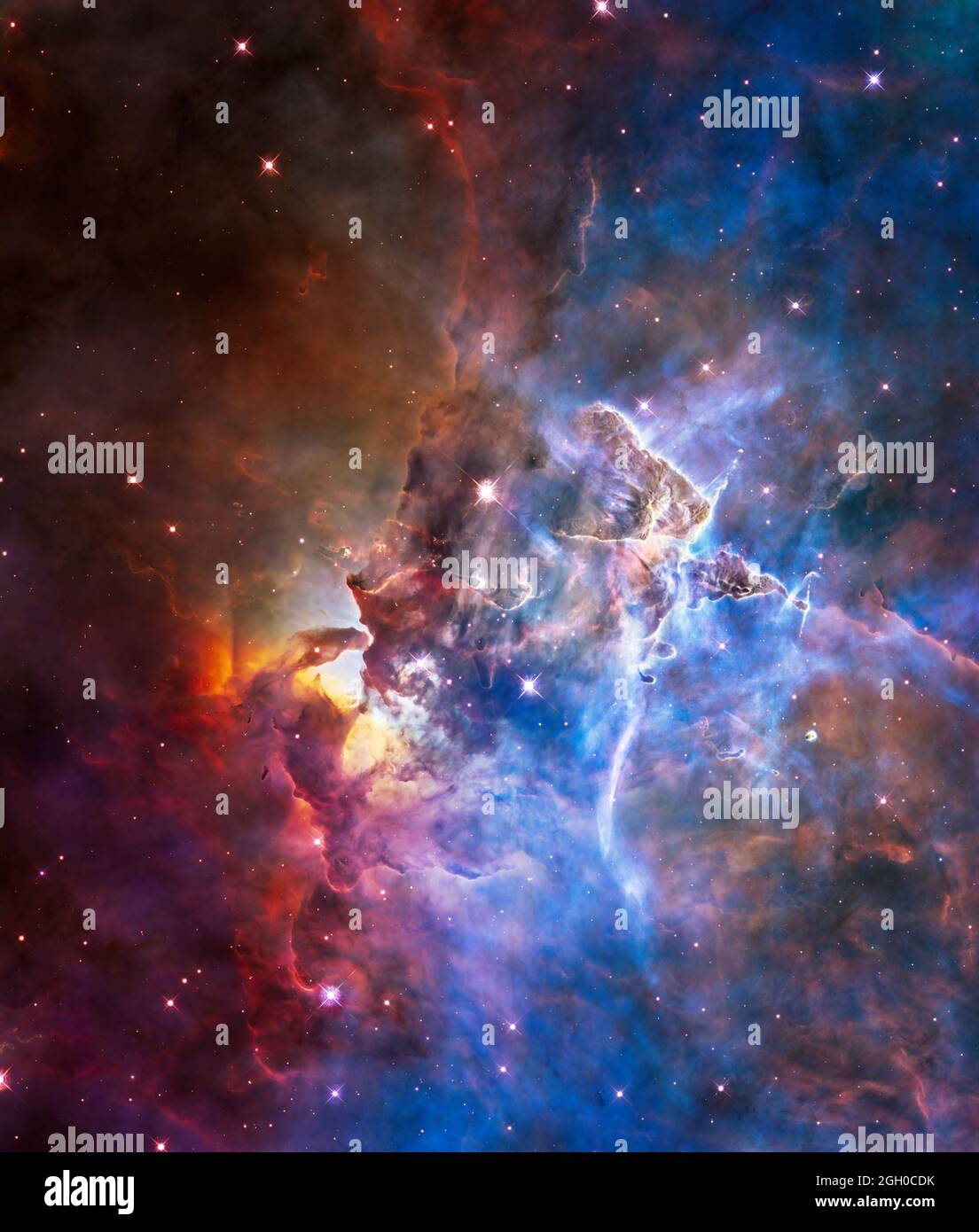 galaxy background with nebula, stardust and bright shining stars ...