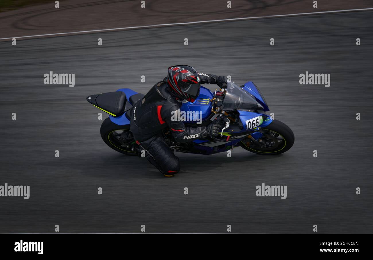 10-05-2021 Lithuania, Kaunas MotoGP rider, Motorcyclist rides at fast sport bike Stock Photo - Alamy