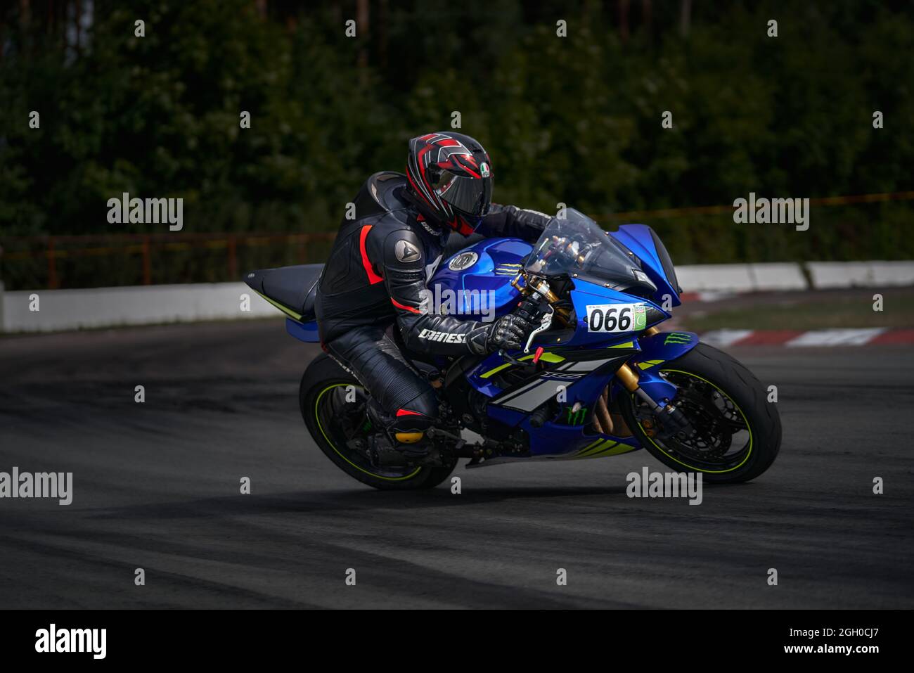 10-05-2021 Lithuania, Kaunas MotoGP rider, Motorcyclist rides at fast sport bike Stock Photo - Alamy