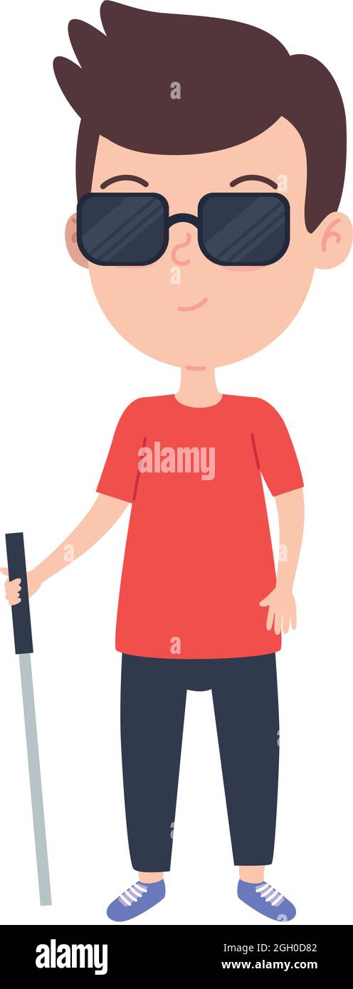 Blind kid help Stock Vector Images - Alamy
