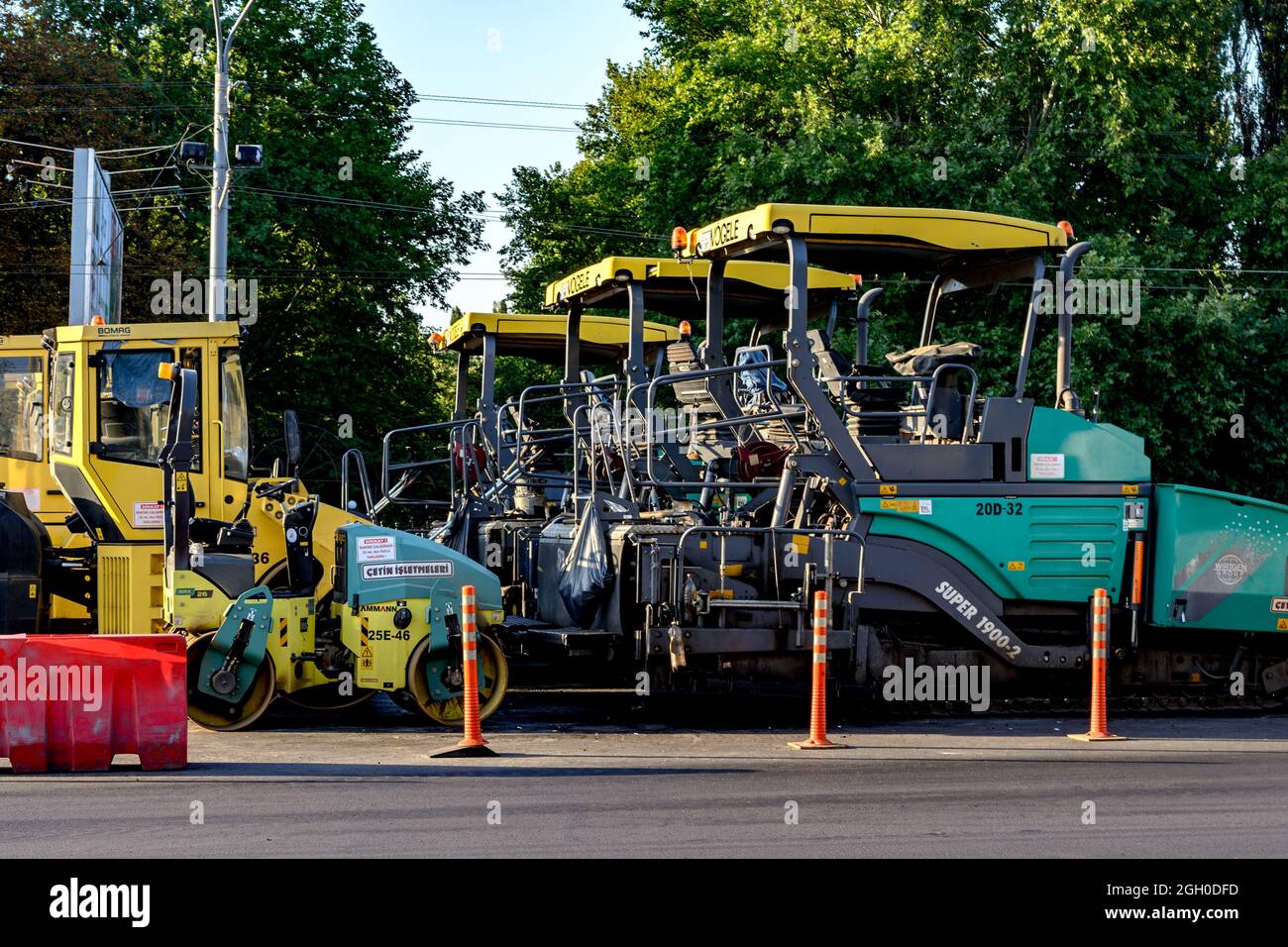 Kiev, Ukraine - August 13, 2017: Special equipment for road ...