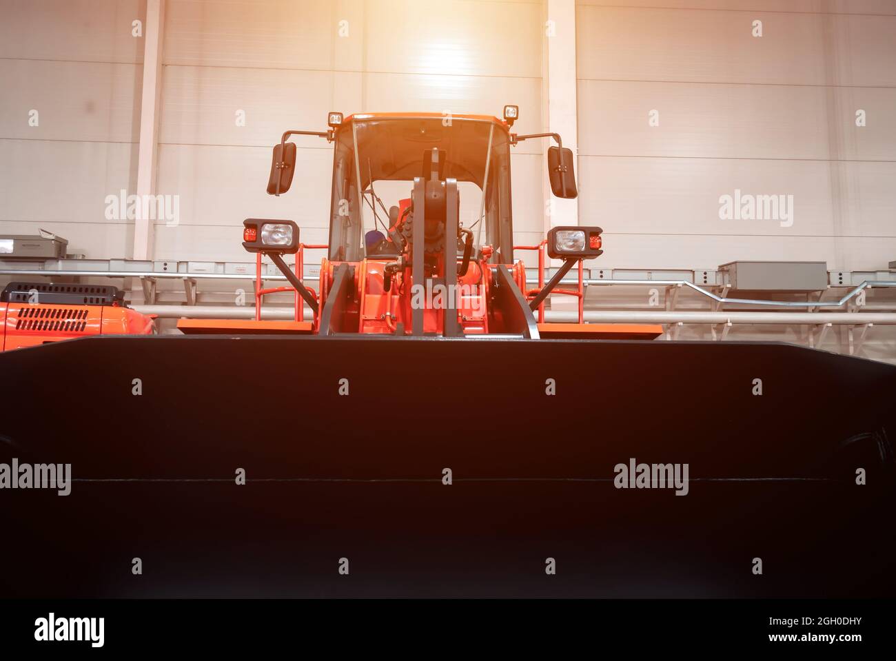 Metal bulldozer bucket for construction work Stock Photo - Alamy